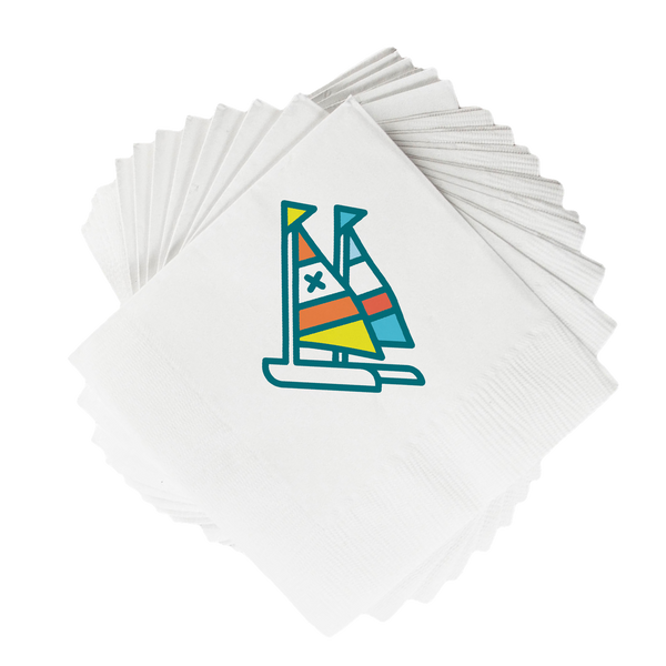 Butterfly Boat White Cocktail Napkins – Leland gal