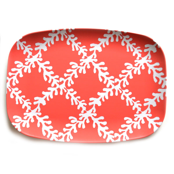 Coral Lattice Melamine Platter – Leland gal