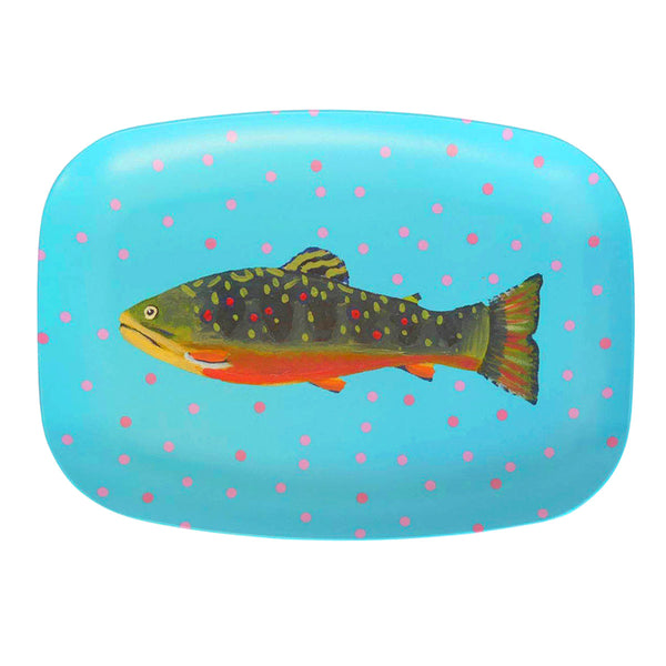 Waterfall Brook Trout Melamine Platter – Leland gal